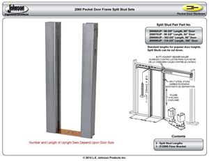 206080UP 96" Door Split Stud Set | Johnsonhardware.com | Sliding ...