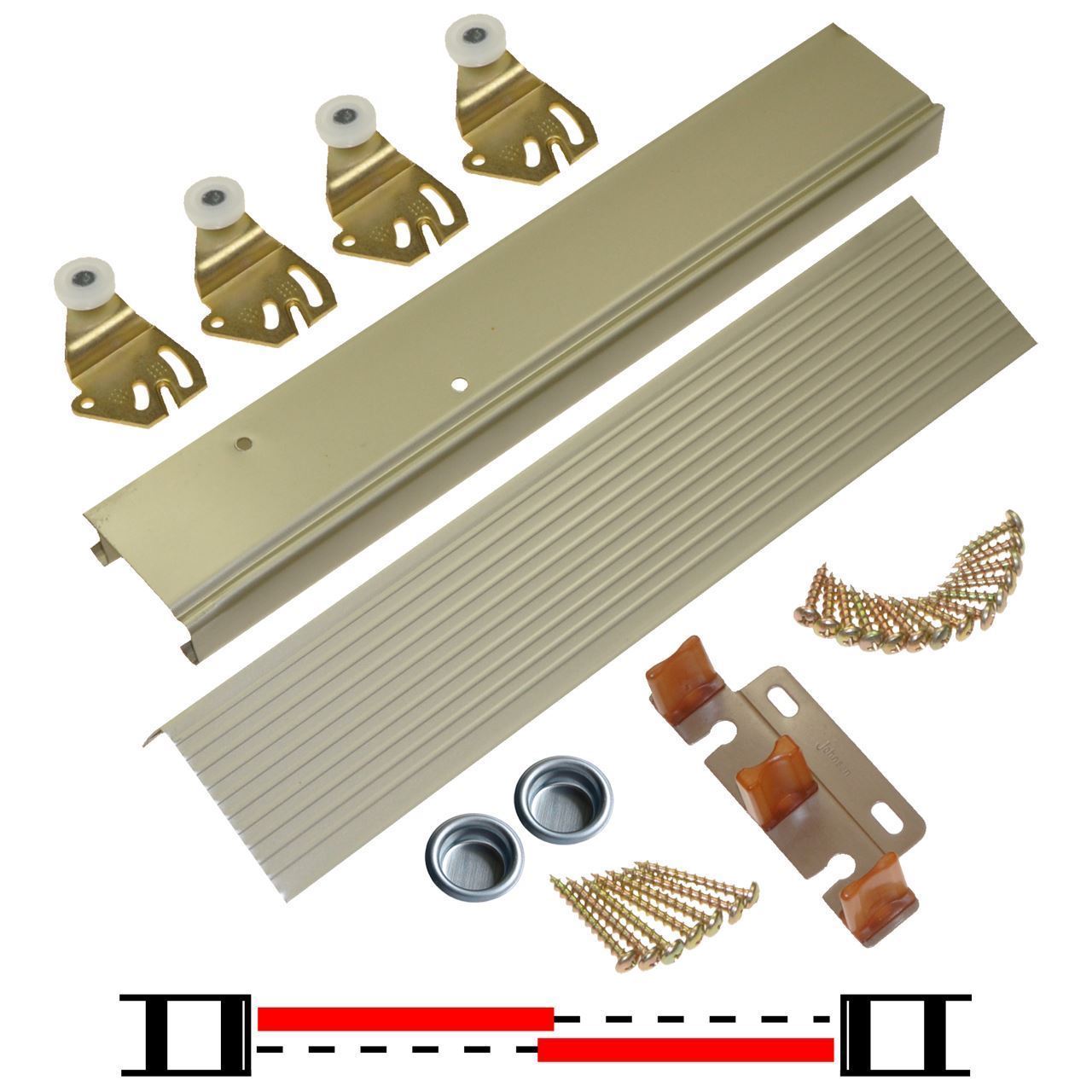 113F 36" 2-Door Hardware Set | Johnsonhardware.com | Sliding | Folding ...